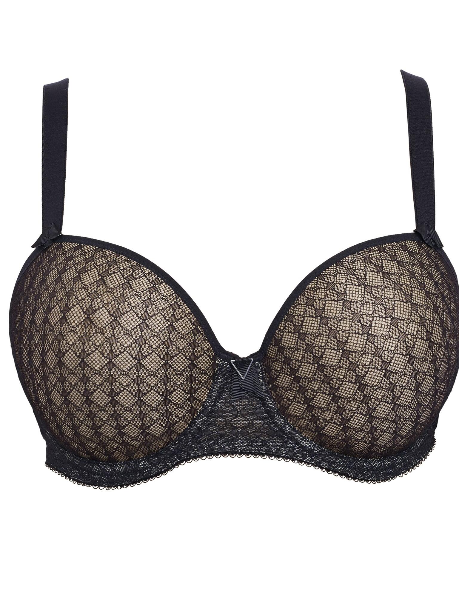 Fantasie Neve : Balcony T-shirt Bra FL3000 | Black | Uplifted Lingerie
